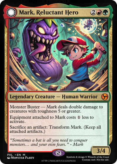 MTGNexus - Mark, Reluctant Hero // Bert, the Monster Ally