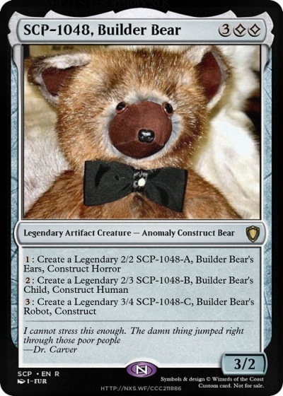MTGNexus - SCP-1048, Builder Bear