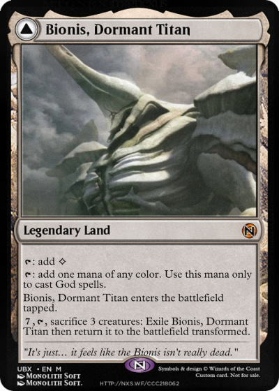 MTGNexus - Bionis, Dormant Titan // Bionis, Awakened Vessel