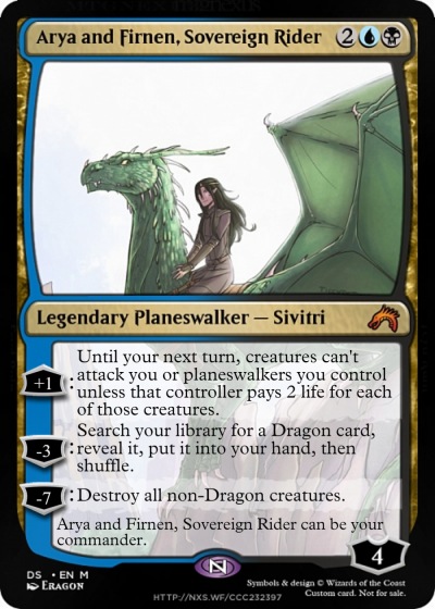 MTGNexus - Arya and Firnen, Sovereign Rider