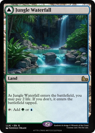 MTGNexus - Jungle Waterfall // Hunted Thicket
