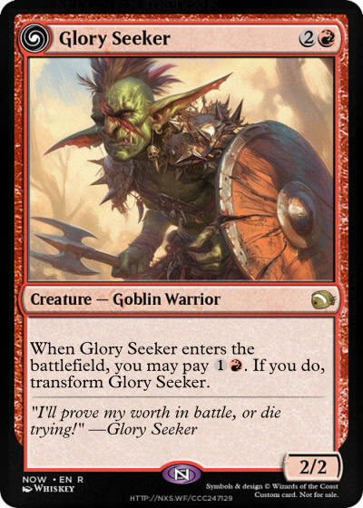 MTGNexus - Glory Seeker // Glorious Warrior