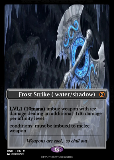 MTGNexus - Frost Strike ( water/shadow)