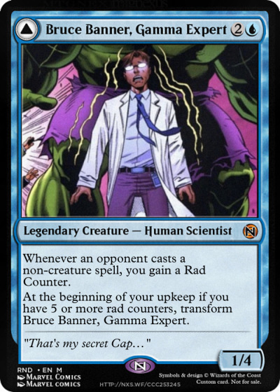 MTGNexus - Bruce Banner, Gamma Expert // The Hulk, Gamma Mutant