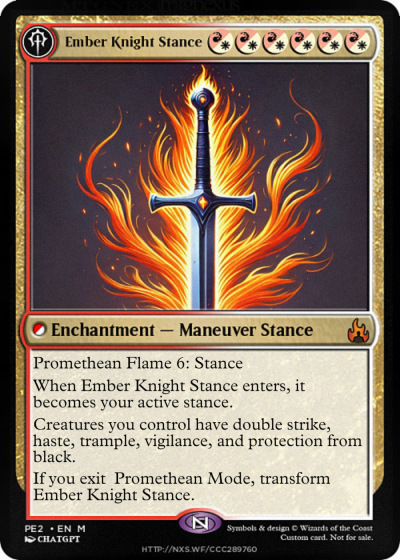 MTGNexus - Scarlet Duelist Attitude // Ember Knight Stance