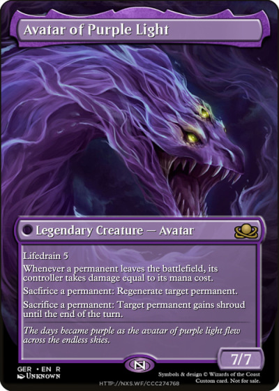 MTGNexus - Beast of Purple Light // Avatar of Purple Light