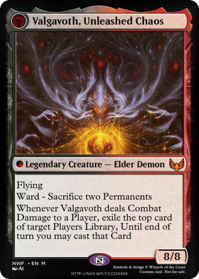 MTGNexus - Miraia, Demonic Assassin // Valgavoth, Unleashed Chaos