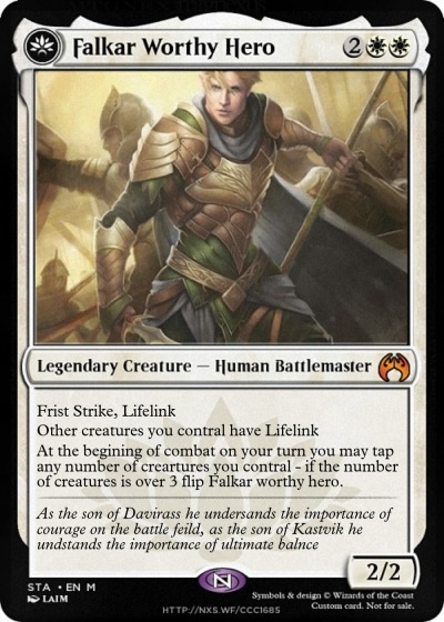 MTGNexus - Falkar Worthy Hero // Falker, Warrior of Life