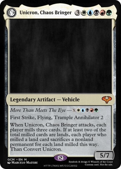 MTGNexus - Unicron, Chaos Bringer // Unicron, Planet Eater