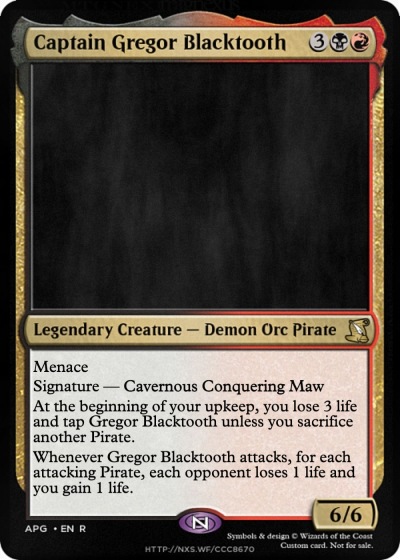 MTGNexus - Captain Gregor Blacktooth