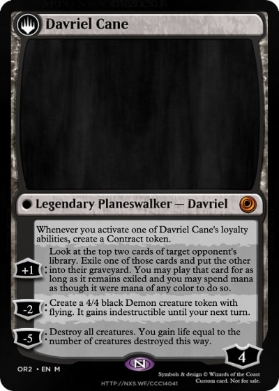 MTGNexus - Evidril, Dark Broker // Davriel Cane