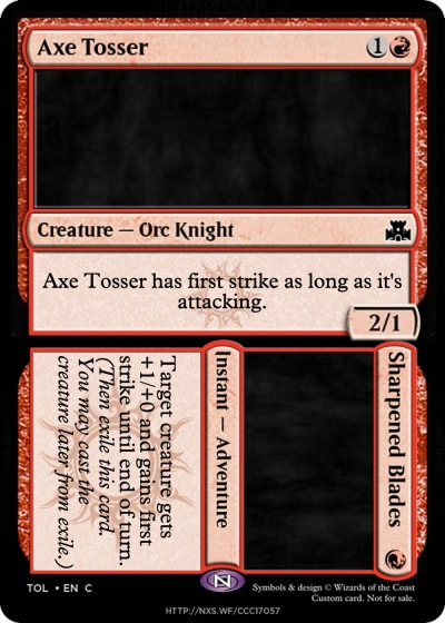 MTGNexus - Axe Tosser // Sharpened Blades