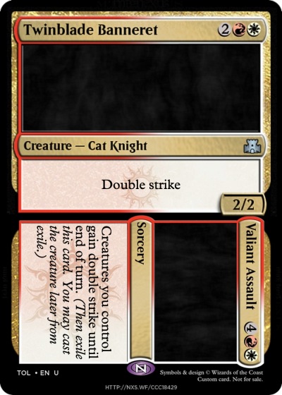MTGNexus - Twinblade Banneret // Valiant Assault