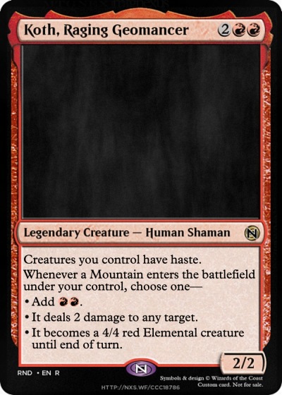 MTGNexus - Koth, Raging Geomancer