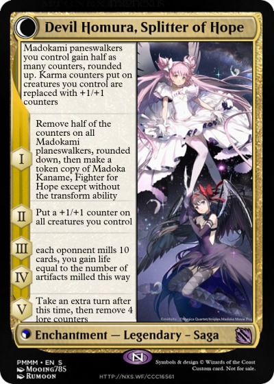 MTGNexus - Homura Akemi, Time Looper // Devil Homura, Splitter of Hope