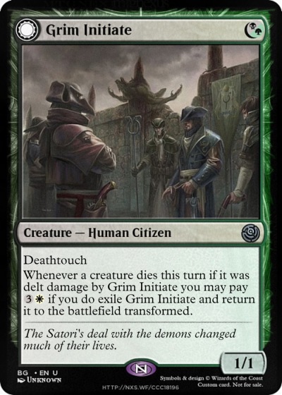 MTGNexus - Grim Initiate // Satori Warrior Reborn