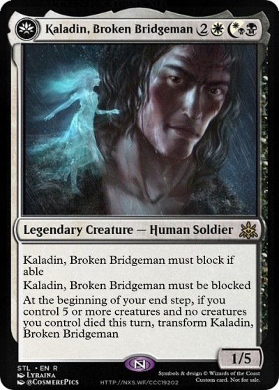 MTGNexus - Kaladin, Broken Bridgeman // Kaladin, Stormblessed Windrunner