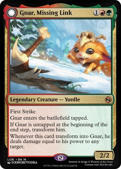 MTGNexus - Gnar, Missing Link // Mega Gnar, Prehistoric Fury