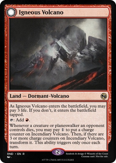 MTGNexus - Igneous Volcano // Igneous Elemental