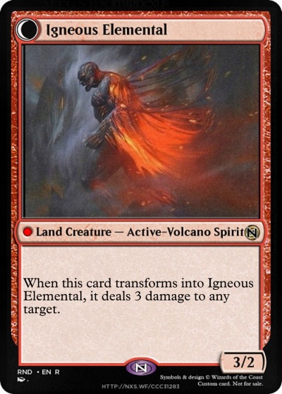 MTGNexus - Igneous Volcano // Igneous Elemental