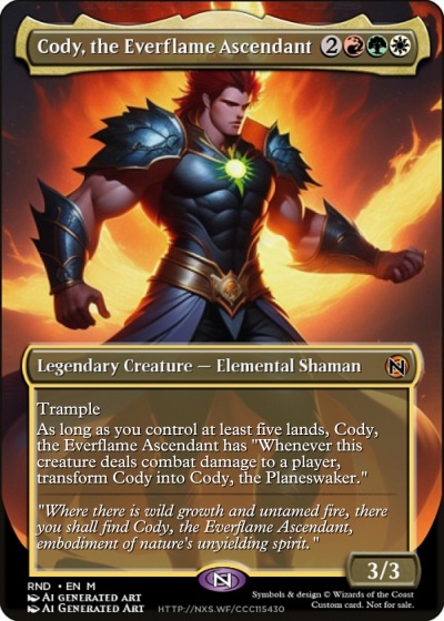 MTGNexus - Cody, the Everflame Ascendant // Cody, the Planeswaker
