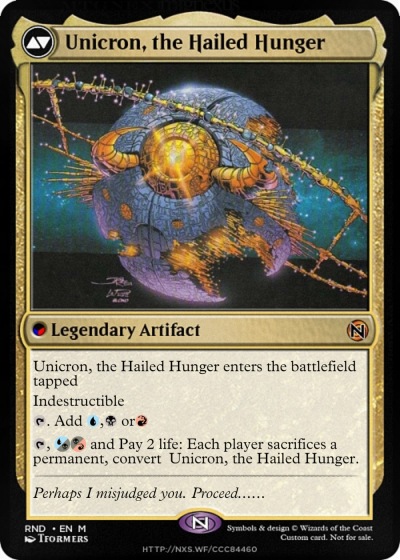 MTGNexus - Unicron, Planet Eater // Unicron, the Hailed Hunger