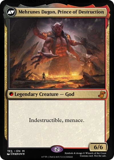 MTGNexus - Mehrunes' Razor // Mehrunes Dagon, Prince of Destruction