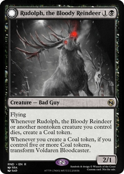 MTGNexus - Rudolph, the Bloody Reindeer // Rudolph, the Bloody Slayer