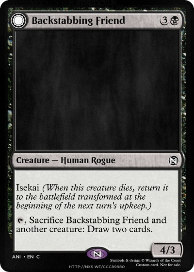 MTGNexus - Backstabbing Friend // Lovable Bastard