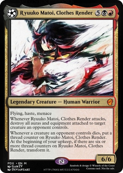 MTGNexus - Ryuuko Matoi, Clothes Render // Ryuuko Matoi, Who Stitches Toget