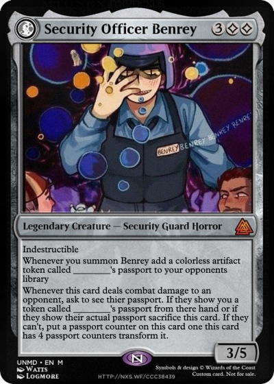 MTGNexus - Security Officer Benrey // Benrey, Collector of Passports