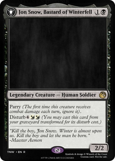 MTGNexus - Jon Snow, Bastard of Winterfell // Jon Snow, King in the North