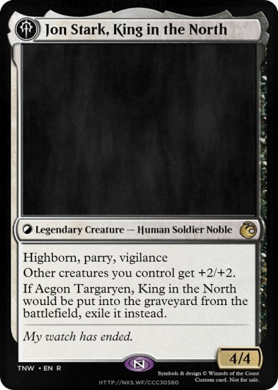 MTGNexus - Jon Snow, Bastard of Winterfell // Jon Snow, King in the North
