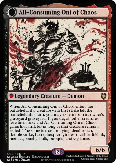 MTGNexus - Shrine of the All-Consuming // All-Consuming Oni of Chaos