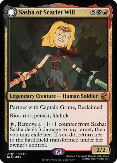 MTGNexus - Sasha of Scarlet Strength // Calamity Sasha