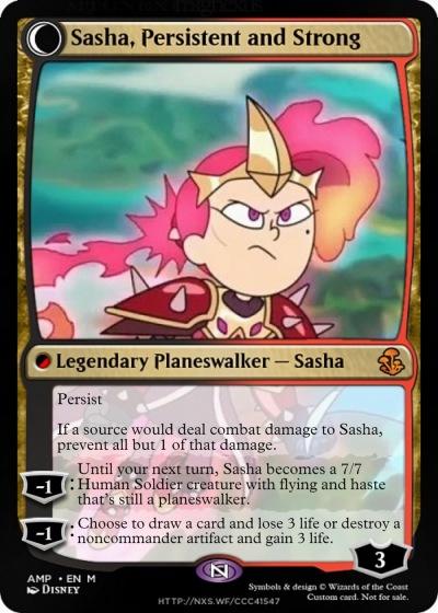 MTGNexus - Sasha of Scarlet Strength // Calamity Sasha