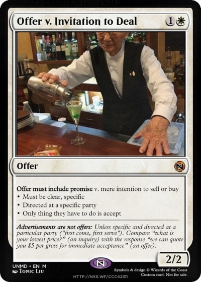 MTGNexus - Offer v. Invitation to Deal