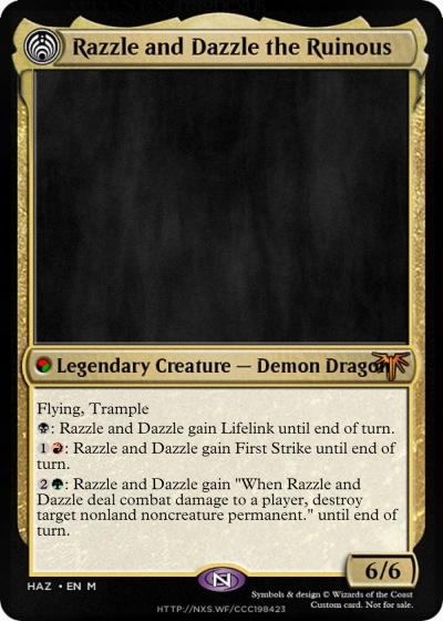 MTGNexus - Razzle and Dazzle, Twin Gaurds // Razzle and Dazzle the Ruinous