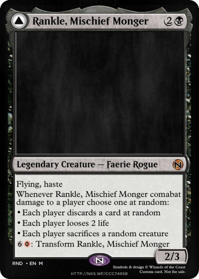 MTGNexus - Rankle, Mischief Monger // Rankle, Perfected Prankster