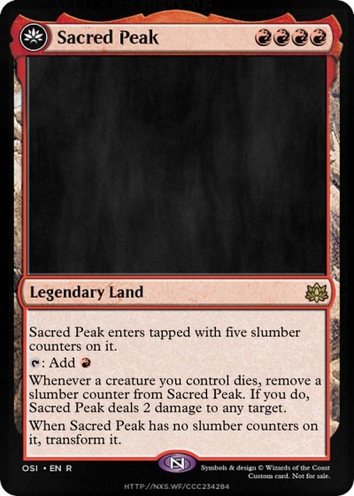 MTGNexus - Sacred Peak // Hakara, Titan of the Lava