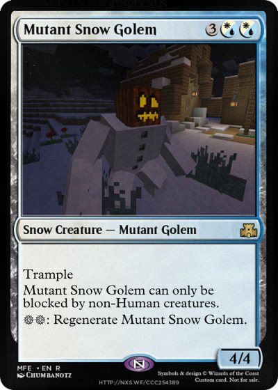 Minecraft Papercraft Mutant Snow Golem MCPE/Bedrock Lvl3 Golem Models