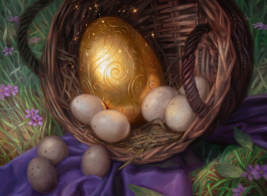 MTGNexus - Golden Egg Art by Lindsey Look