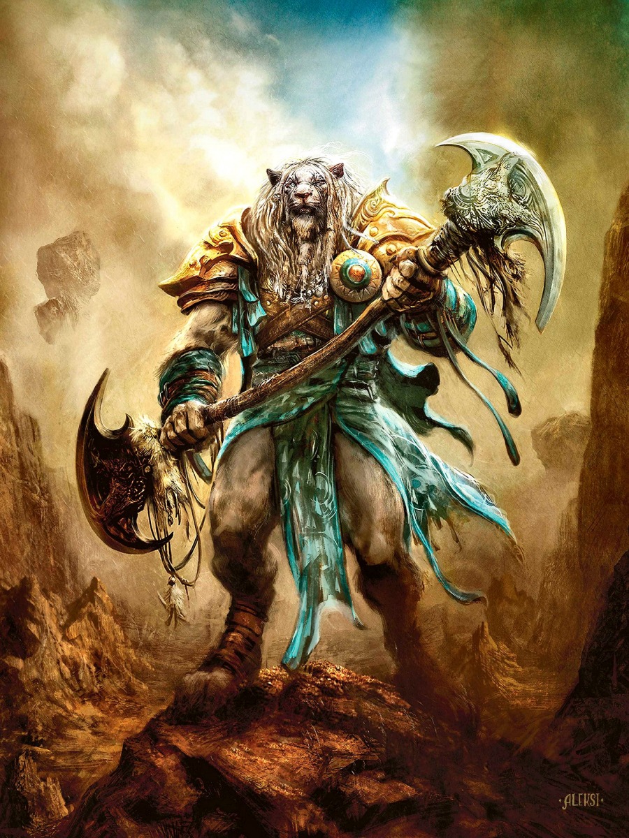 MTGNexus - Ajani Goldmane Art by Aleksi Briclot