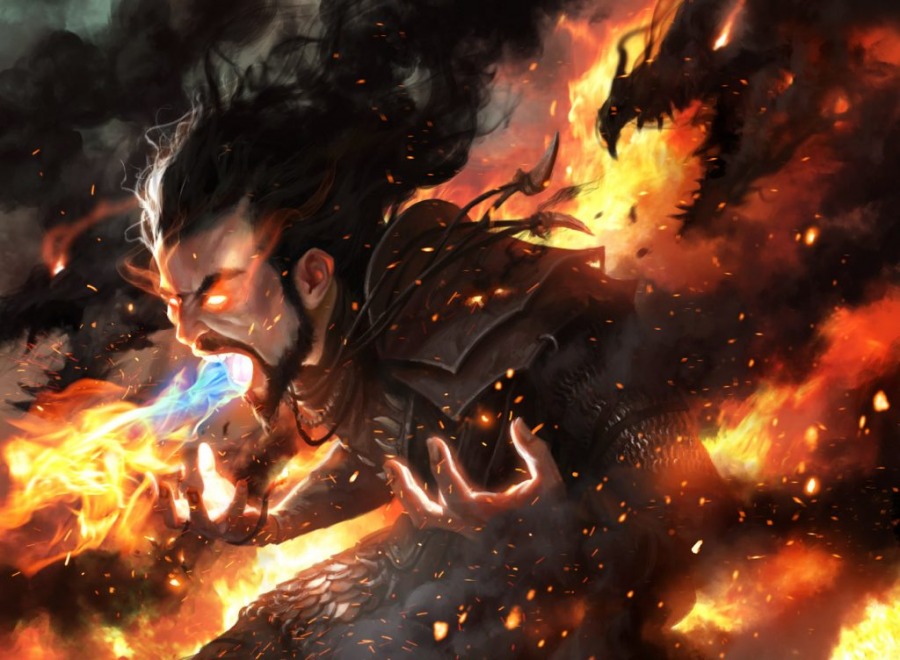 MTGNexus - Sarkhan's Dragonfire Art by Daarken