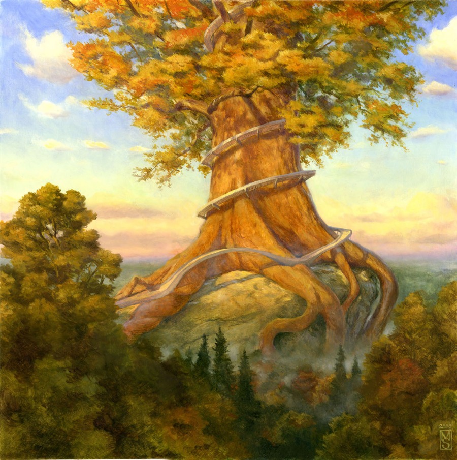 MTGNexus - Rootbound Crag Art by Matt Stewart