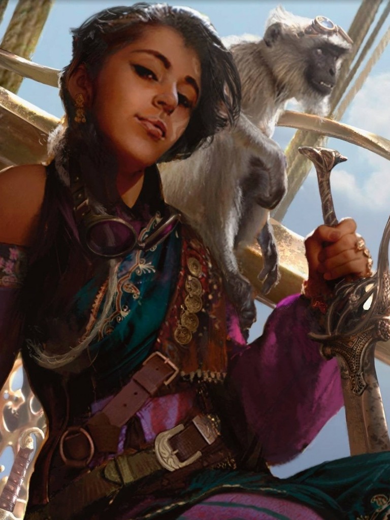 MTGNexus - Kari Zev, Skyship Raider Art by Brad Rigney
