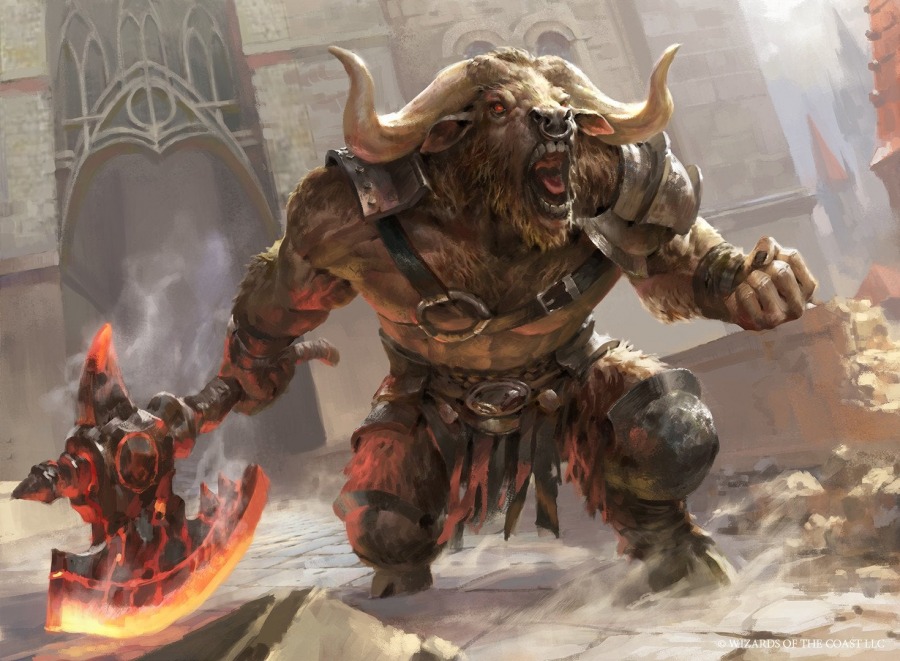MTGNexus - Smelt-Ward Minotaur Art by Wisnu Tan
