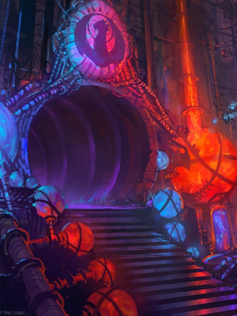 MTGNexus - Izzet Guildgate Art by Noah Bradley