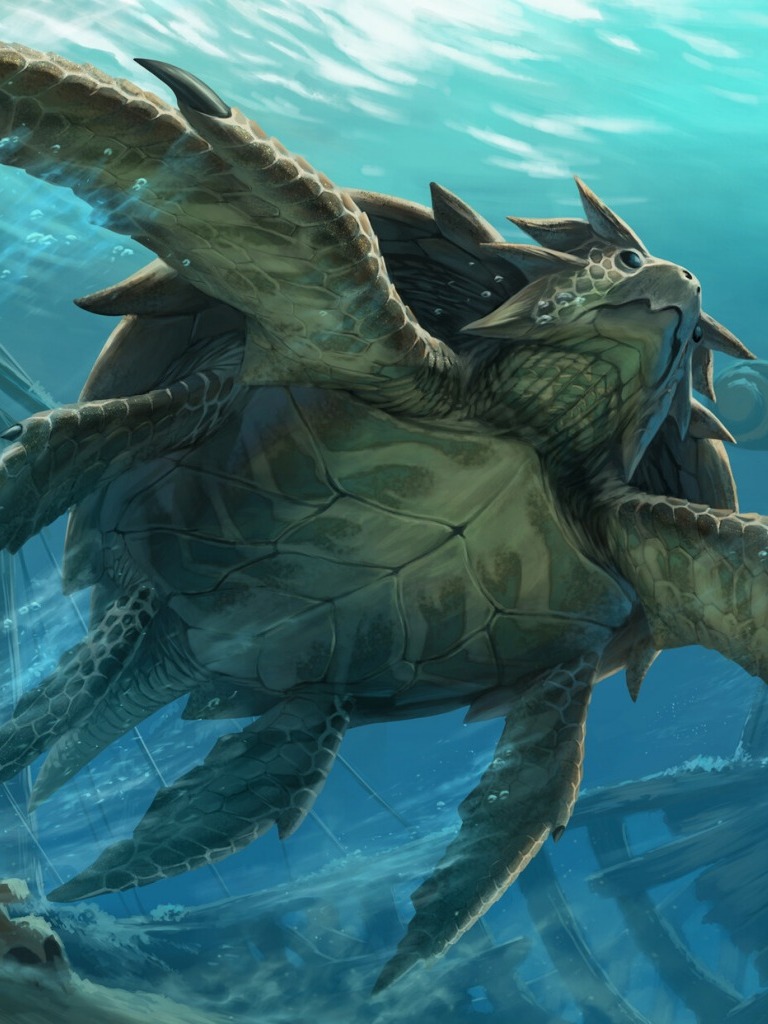 MTGNexus - Riptide Turtle Art by Brian Valeza