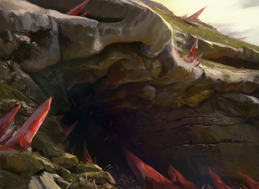 MTGNexus - Bloodfell Caves Art by Titus Lunter